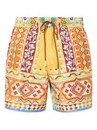 Etro Badeshorts mit Print - Gelb