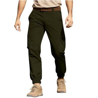 Generic Pantalon cargo l&eacute;ger pour homme - Pantalon de randonn&eacute;e - Pantalon de travail - Coupe ample - Pantalon tactique d&eacute;t&eacute; avec plusieurs poches - Stretch -
