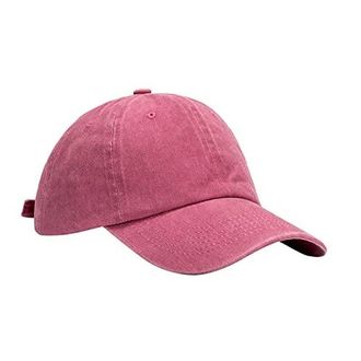 Generic Casquette Tech et Femme Mode &Eacute;t&eacute; Casquettes D&eacute;contract&eacute;es Protection Solaire Baseball Casquettes Tennis Casquette Lavable, Rose, taille unique