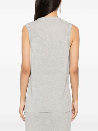 Tom Ford Sequined Tank Top - grey