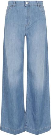 Seventy Femme, Jeans, Bleu, Taille: 36 FR Wide Leg Jeans