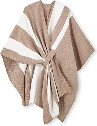 Hikaro Poncho dhiver Mode Femme Réversible Châle Écharpe Wrap Chaud Cardigan Créatif Manteau