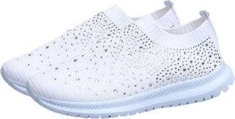 FOMIYES Chaussures Sport Femme Respirantes Légères et Durables avec Talon Stable pour Printemps été Baskets Casual Textile Flexible et Maille Aérée