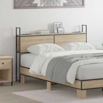 vidaXL Stauraum-Kopfteil Sonoma Eiche 135 cm Holzwerkstoff Vidaxl