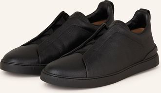 Ermenegildo Zegna Zegna Slip-On-Sneaker Triple Stitch schwarz