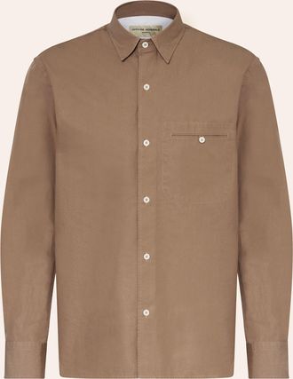 Officine G&eacute;n&eacute;rale Leinenhemd Benoit Slim Fit braun