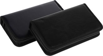 DOITOOL 2 St&uuml;ck PU CD h&uuml;llen Auto Organizer Tasche mit Anti rutsch Design Gro&szlig;e Kapazit&auml;t f&uuml;r DVD und CD Strapazierf&auml;hige Pu Materialien Leicht und Kompakt f&uuml;