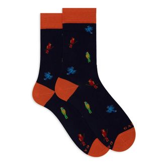 Gallo Gallo, Homme, Sous-vêtements, Multicolore, Taille: M Chaussettes courtes en coton bleu pour hommes avec motif de pic