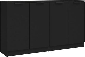 vidaXL Sideboards 2 Stk. Schwarz 60x30x70 cm Holzwerkstoff - Vidaxl