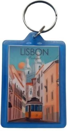 Generic Porte-clés Lisbonne Portugal fait à la main souvenir voyage vacances ville idée cadeau, multicolore, taille unique