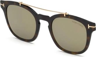 Tom Ford Eyewear lunettes de soleil &agrave; monture ronde - Marron