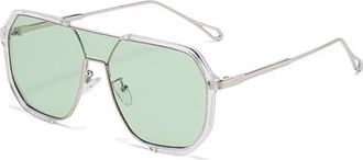 Generic Lunettes De Soleil M&eacute;tal Grand Cadre Hommes Et Femmes F&ecirc;te D&eacute;placements Quotidiens Vacances Lunettes De Soleil(Green)