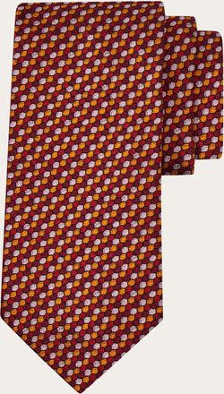 Ferragamo Herren Jacquard-Krawatte mit Fadenglas-Motiv Rot
