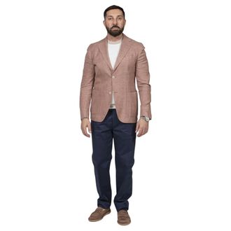 Eleventy Homme, Costumes, Rose, Taille: XL Giacca Soft
