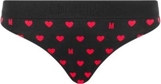 Moschino Femme, Sous-v&ecirc;tements, Multicolore, Taille: 38 FR Printed Stretch Cotton Jersey Briefs