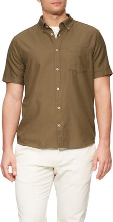 s.Oliver Regular Fit: Kurzarm-Hemd aus Lyocellmix mit Button-Down-Kragen