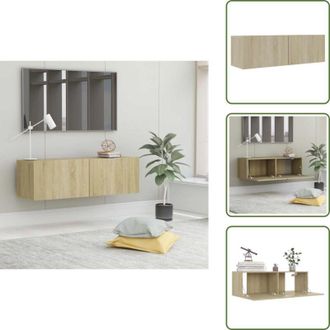 vidaXL Vidaxl - Meuble tv Ch&ecirc;ne sonoma 100x30x30 cm Bois ding&eacute;nierie - Meubles Tv Mural - Meuble T&eacute;l&eacute; Murale - Rangement Tv - Support Tv - &Eacute;tag&egrave;re Tv