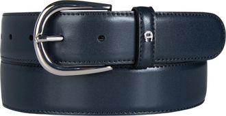 Aigner Herren Gürtel blau Glattleder