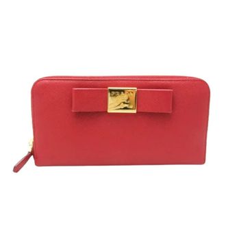 Prada Portefeuille Vintage en Toile Pre-owned - Femme - Pre-owned - Rouge - Taille: ONE Size