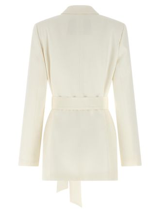 Kiton Womens White Silk Blazer Clothing