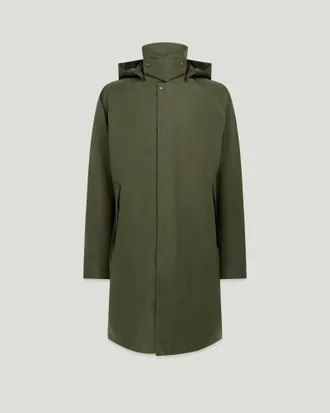 Belstaff Belstaff Manteau Force pour homme Tissu protecteur TriTech Vert olive délavé Taille 2XL