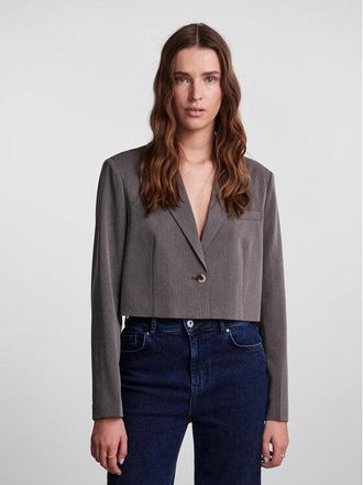 Pieces Sakko 17141850 Grau Cropped Fit