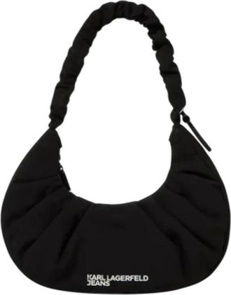 Karl Lagerfeld Femme, Sacs, Noir, Taille: ONE Size KLJ Nylon Gathered Sm Hobo