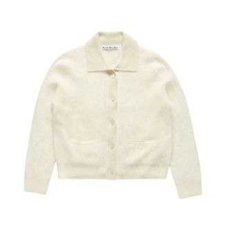 Acne Studios Kaschmir Cardigan - - Knitwear - Damen - Wei&szlig; - M