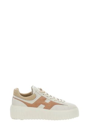 Hogan Low-Top Sneaker - Nappa Leather Sneakers With Iconic H Striped Detai - Gr. 37,5 (EU) - in Wei&szlig; - f&uuml;r Damen
