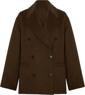 Cesare Gaspari Femme, Manteaux, Brun, Taille: 42 FR Manteau Tailleur en Cachemire