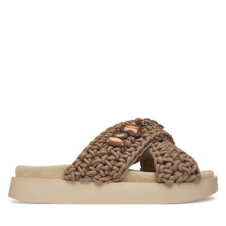 INUIKII Pantoletten Inuikii Woven Stones 1004.003.0073 Hellbeige