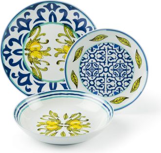 Excelsa Amalfi Tellerservice 18 Stück, Porzellan