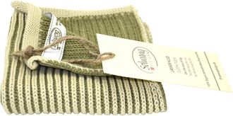 Solwang Design RibRib Tuch 100% Bio Baumwolle 25 x 25 cm Oliv