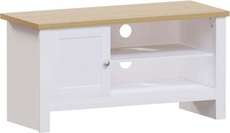 Home Discount Arlington Meuble TV 1 Porte, Meuble de Rangement H 49 x L 95 x P 39 cm, Blanc
