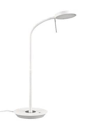 Trio Trio LED Lampe de table Monza 523310131, m&eacute;tal blanc mat, LED 12 watts incluses, capteur tactile