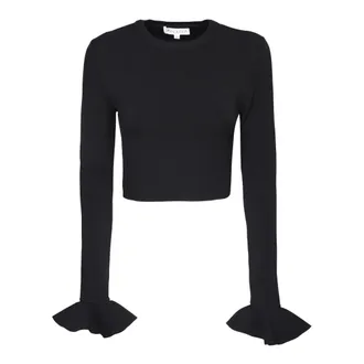 J.W.Anderson Long Sleeve Crop Top - - Tops - Damen - Schwarzk - M