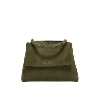 Orciani Nubukleder Handtasche mit Klappenverschluss - - Bags - Damen - Gr&uuml;n - ONE SIZE