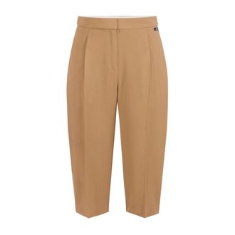 Elisabetta Franchi Flie&szlig;ende Gabardine-Hose - - Trousers - Damen - Beige - S