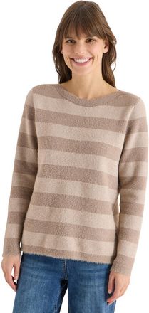 Cecil Federgarnpullover urban Taupe XXL