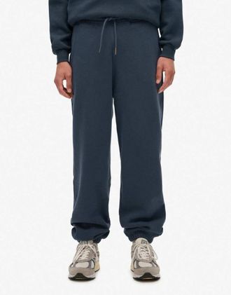 Superdry Blank - Pantalon de jogging oversize - Bleu myrtille marine