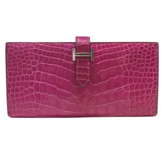 Herm&egrave;s Pre-owned Tissu petite-maroquinerie - Femme - Pre-owned - Rose - Taille: ONE Size