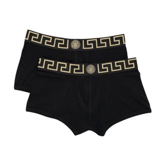 Versace Homme, Sous-v&ecirc;tements, Noir, Taille: 2XL Pack de Sous-v&ecirc;tements Trunk Solide avec Ceinture &Eacute;lastique