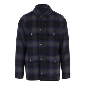 Woolrich Homme, Chemises, Multicolore, Taille: M Chemise en m&eacute;lange de laine &agrave; motif &eacute;cossais