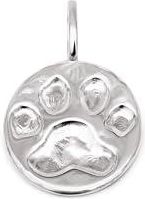 Singularu Charm Empreinte. Laiton avec finition plaqué rhodium. Pendentif avec motif. Bijoux pour femme