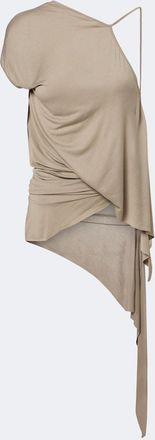 Rick Owens Top asym&eacute;trique Lilies Tungsten