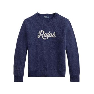 Ralph Lauren Pullover mit Rundhalsausschnitt und Intarsien-Strick - - Knitwear - Herren - Blau - M