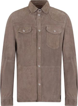 Moorer Homme, Chemises, Gris, Taille: 2XL Manteaux