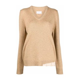 Maison Margiela Beiger Mohair Kaschmir Seidenpullover - - Knitwear - Damen - Beige - XS