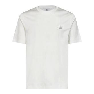 Brunello Cucinelli Homme, Tops, Blanc, Taille: M T-Chemises