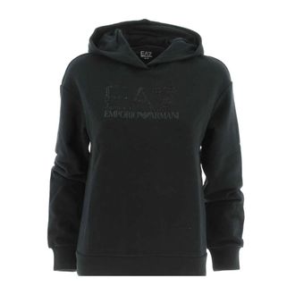 Emporio Armani Emporio Armani Ea7, Femme, Sweatshirts et sweats à capuche, Noir, Taille: 38 FR SweaT-shirt Femme avec Strass